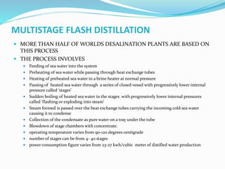 SEA WATER DESALINATION | PPTX