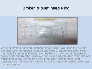 Needle control_Chittagong Asian Apparels Ltd | PPTX