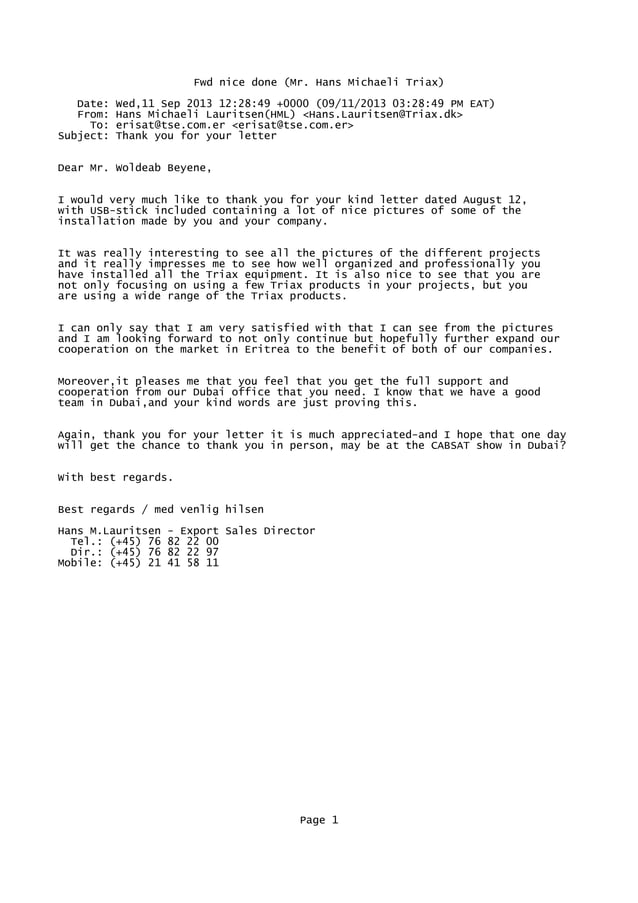 Fwd nice done (Mr. Hans Michaeli Triax) | PDF