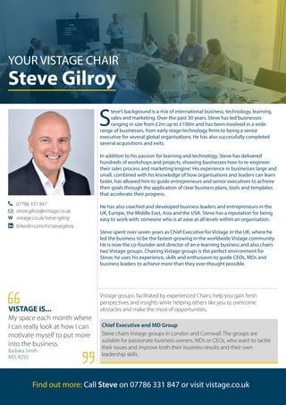 Steve Gilroy - Vistage Chair | PDF