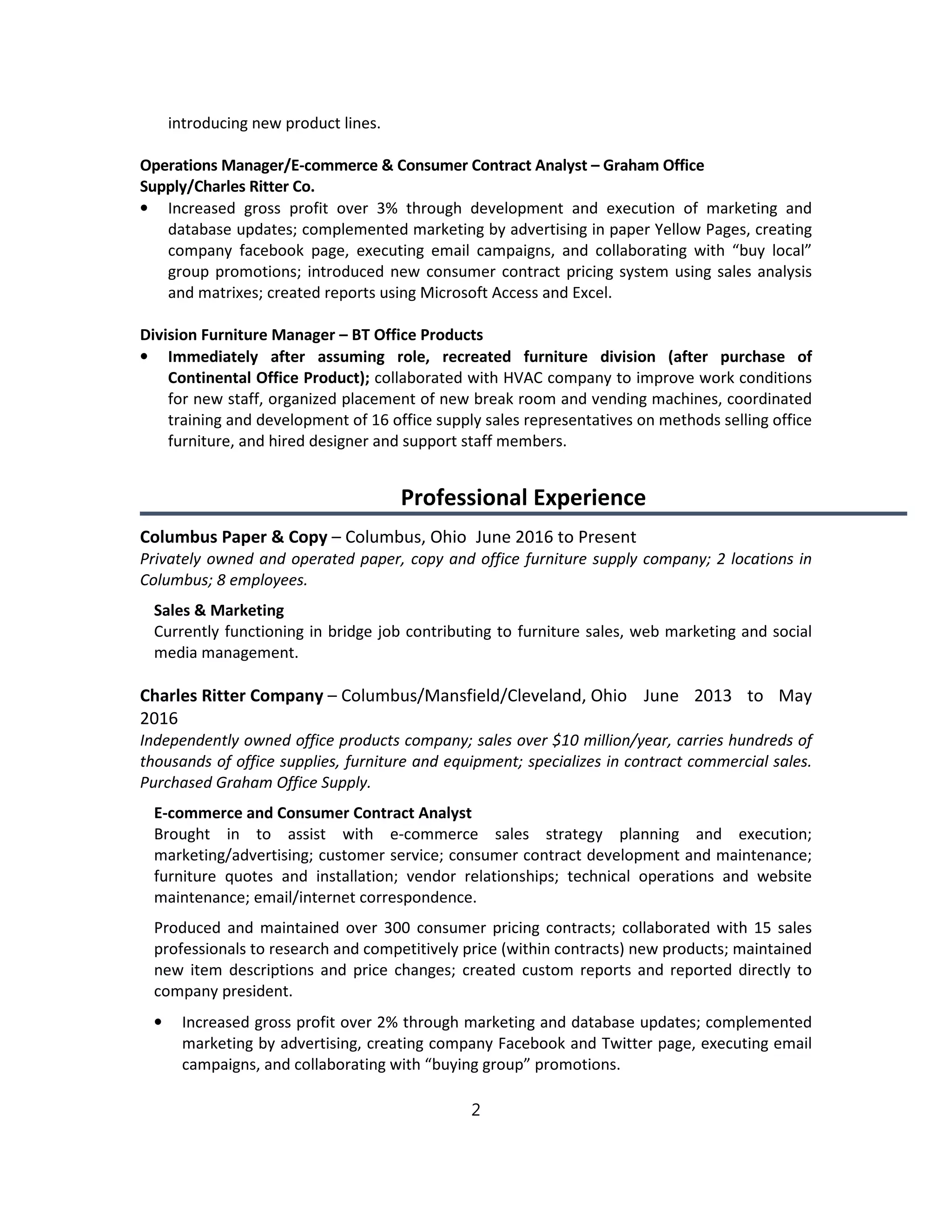 Grubenhoff, Donald 2017 resume | PDF