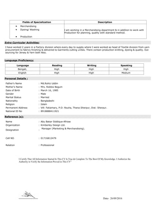CV OF MD.RASEL.. | DOC