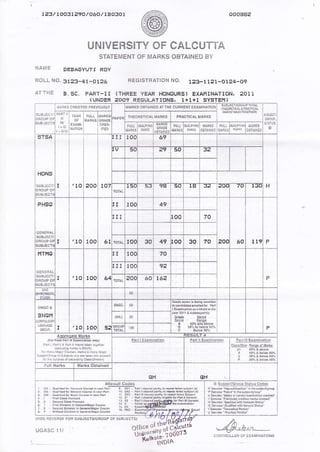 B.Sc. Transcript | PDF