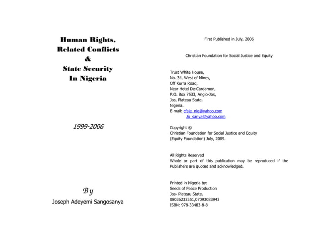 Book on human rights related conflict | PPT