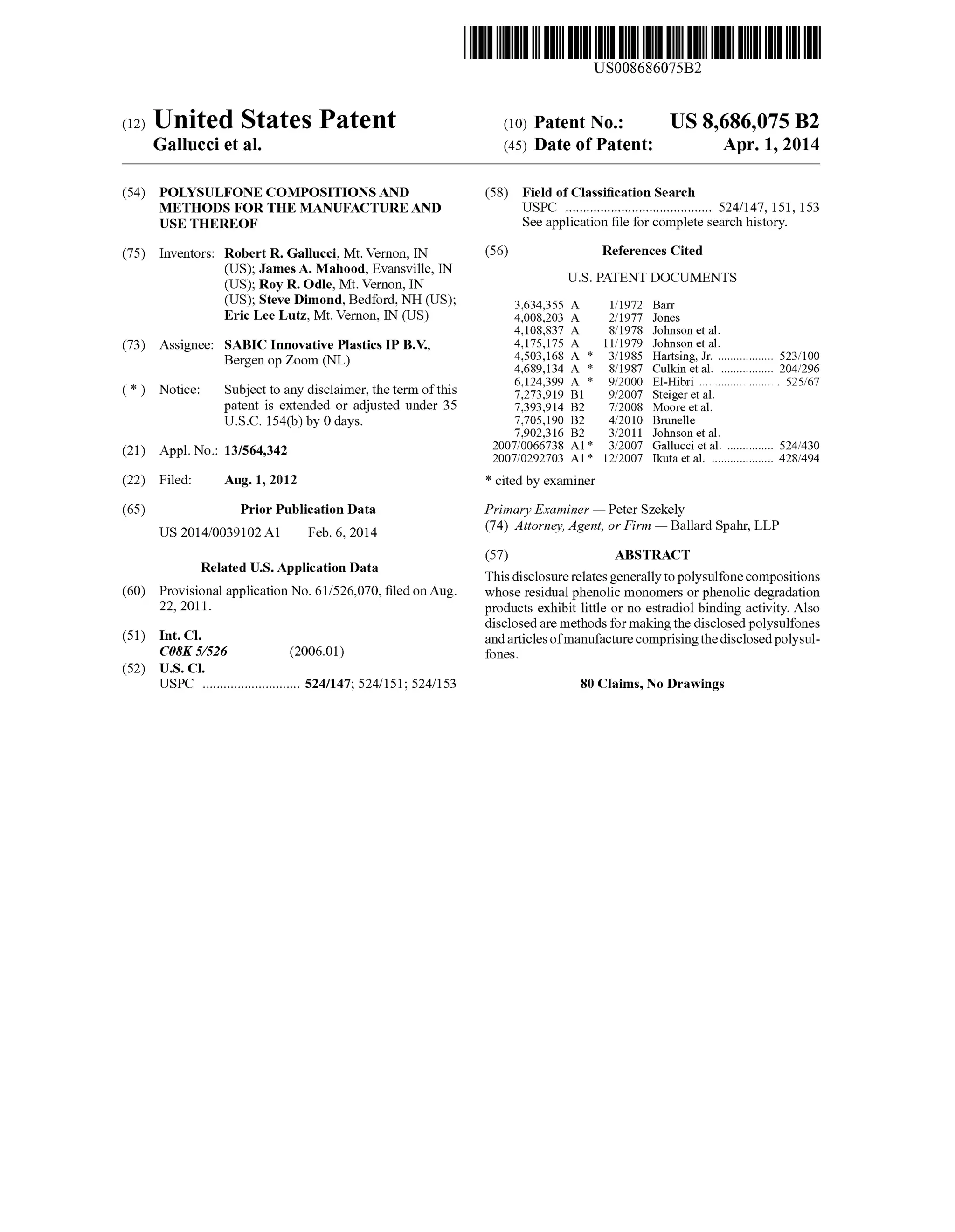 US8686075-SulfonesPatent | PDF