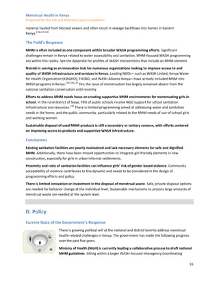 FSG_MenstrualHealthLandscape_Kenya_Public_2016 [677548] | PDF