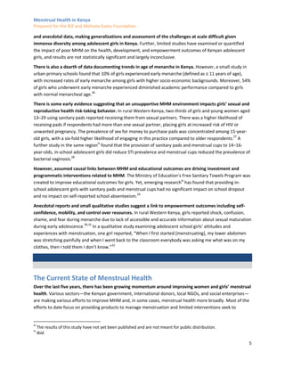 FSG_MenstrualHealthLandscape_Kenya_Public_2016 [677548] | PDF
