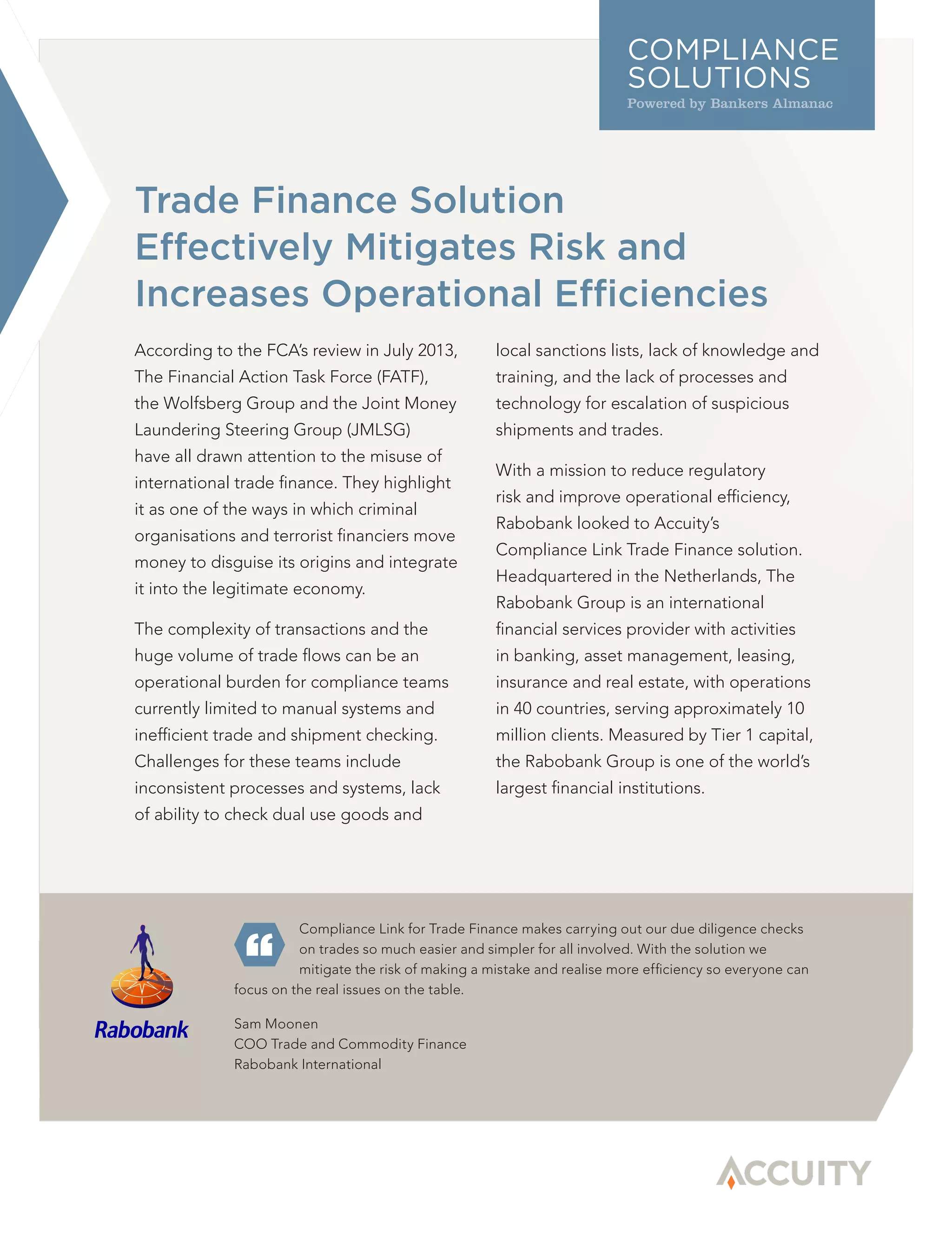 rabobank-case-study trade finance | PDF