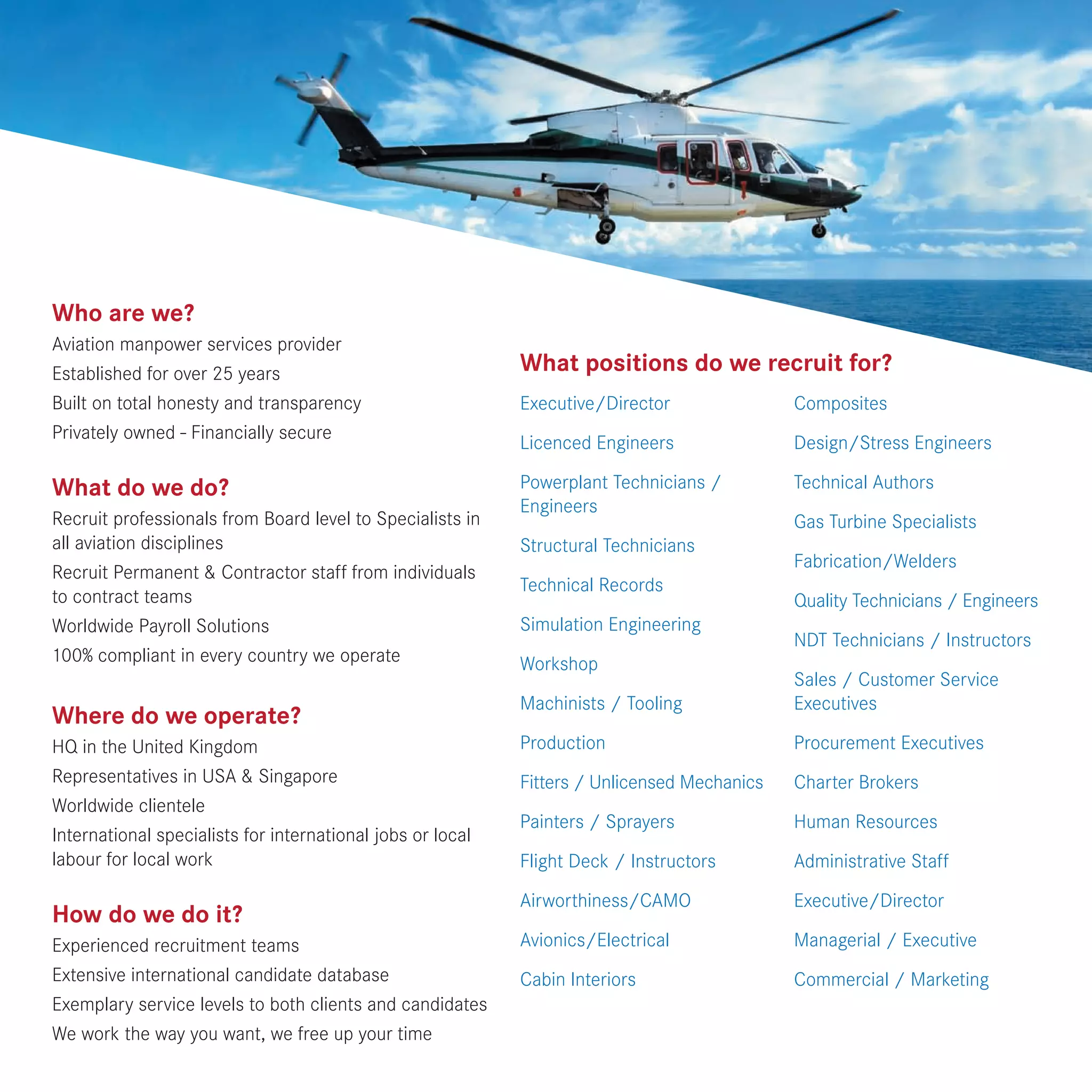 Line Up Aviation Brochure | PDF