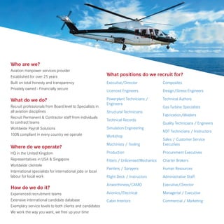 Line Up Aviation Brochure | PDF