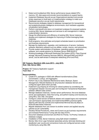 SQL_DBA USA_M&T Bank | PDF