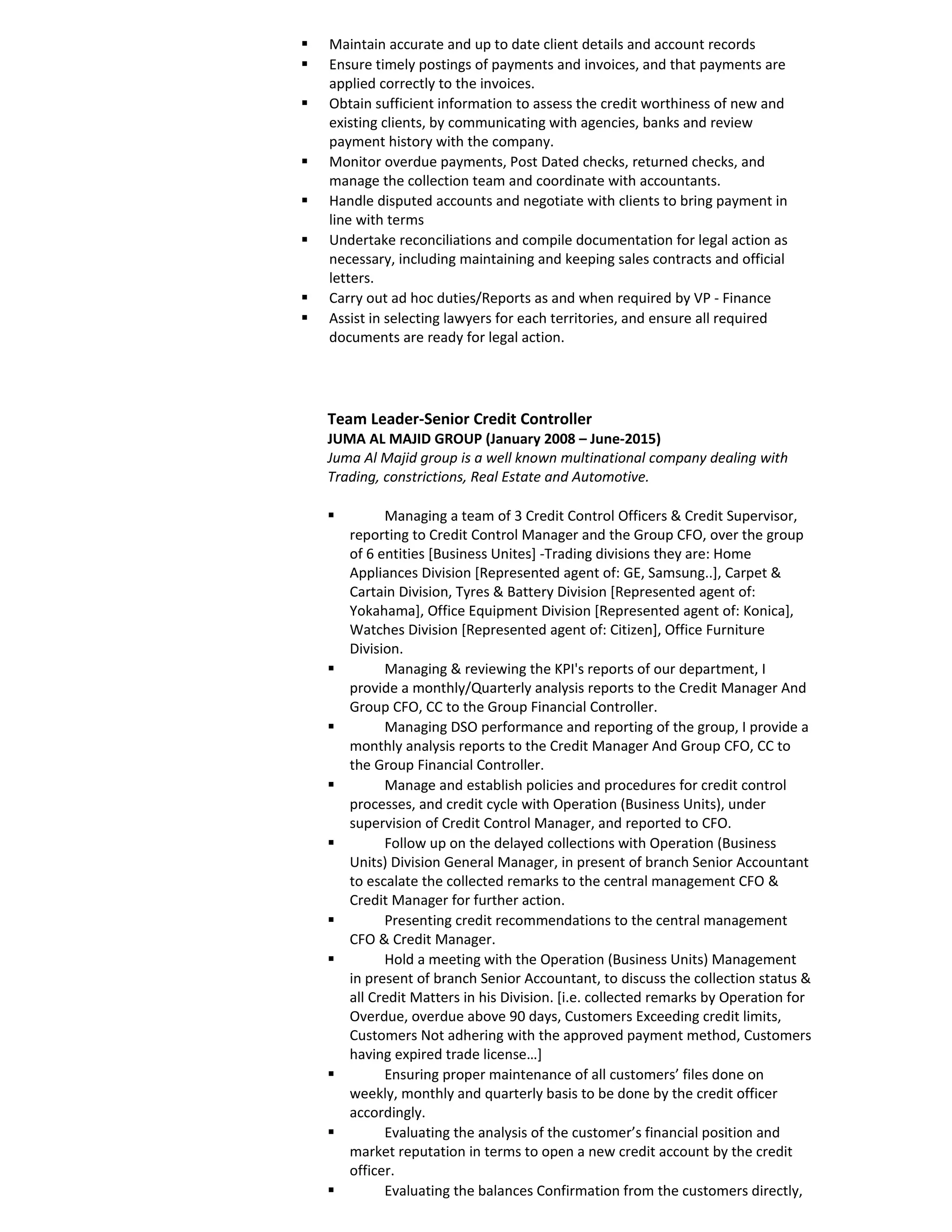 Saeed CV-2016 | DOC | Credit Cards | Personal Debt