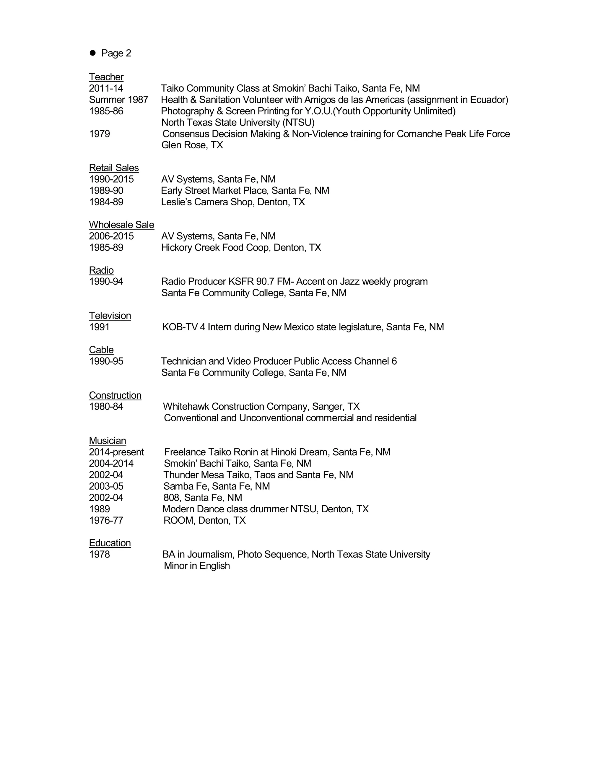 Jon Whitsell Resume.2 | PDF