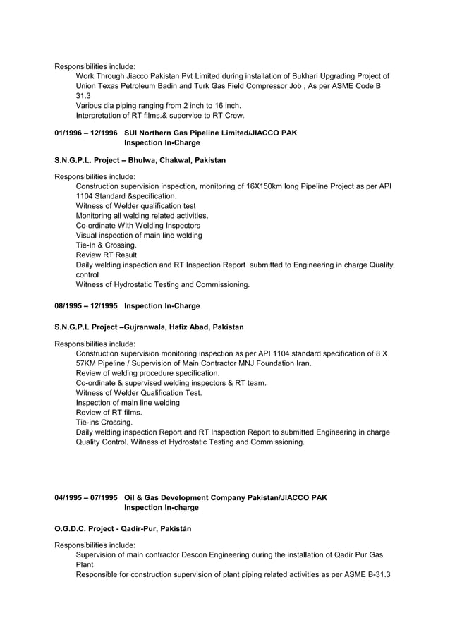 AKRAM CV QC Supervisor Mechanical | DOC