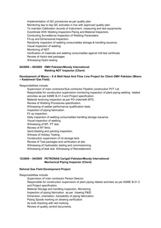 AKRAM CV QC Supervisor Mechanical | DOC