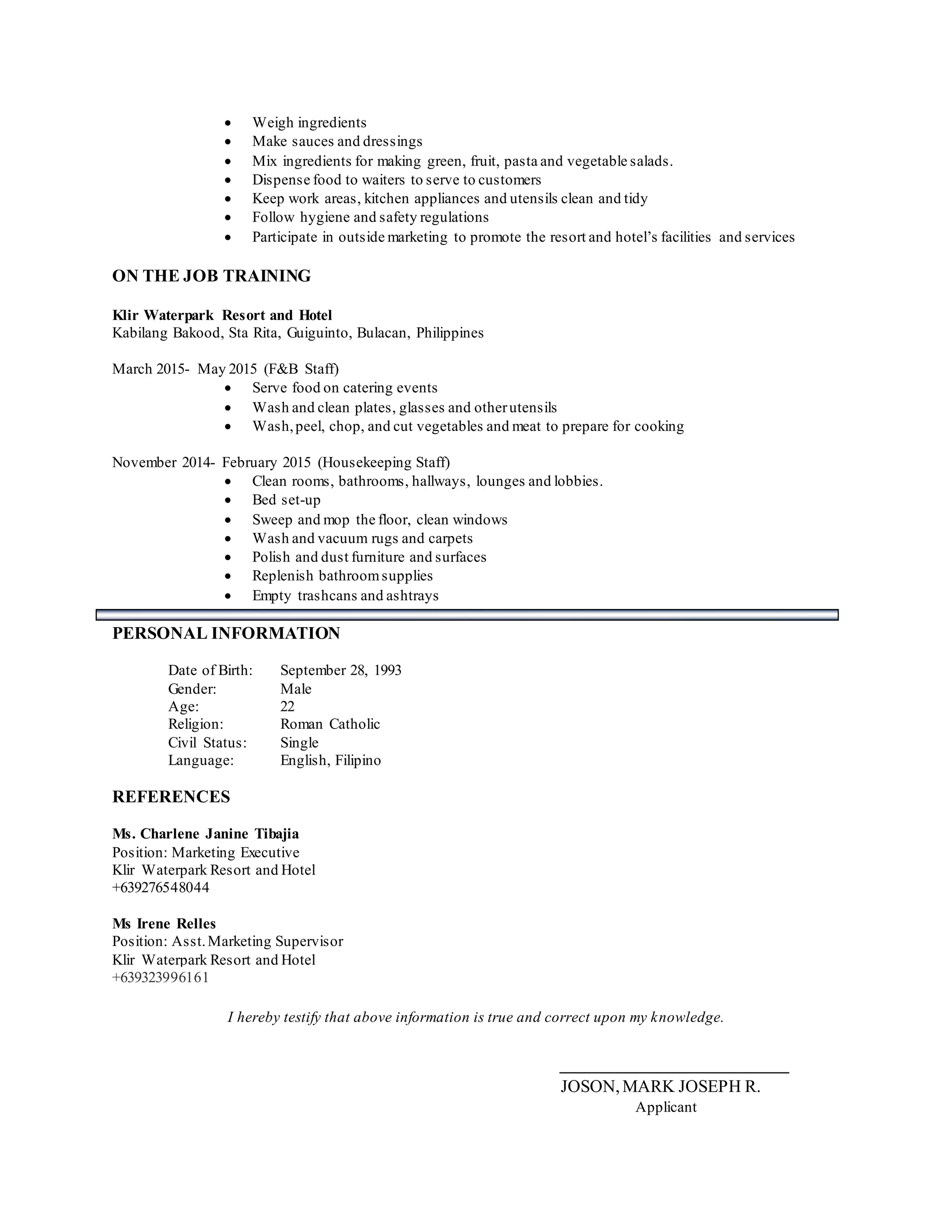 MJ Resume | PDF