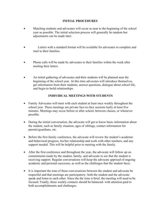 Family Advocacy | DOC