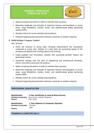 Maqbool Ahmed - Surveyor | PDF