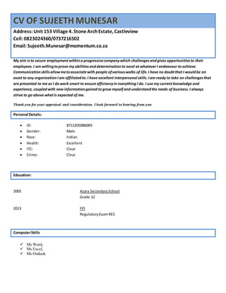 sujeeth Munesar updated | PDF