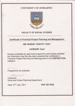 Certificate in Practical Project Planning and Management | PDF