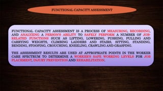 FUNCTIONAL CAPACITY ASSESSMENT | PPTX