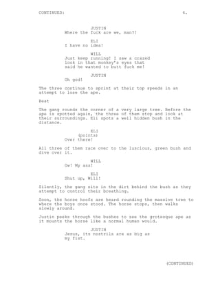 Tourists- Episode 2 Planet of the Grapes Final Draft | PDF