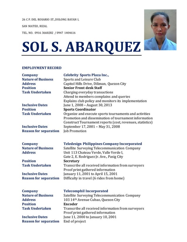 sol resume | PDF