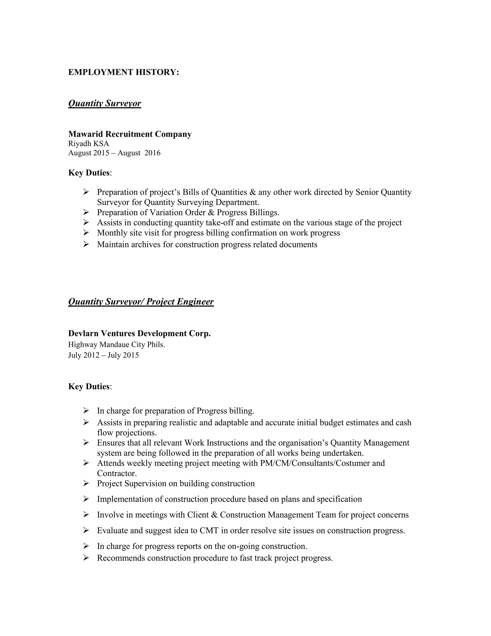 updated resume 2016 - QS | PDF