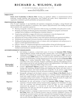 Wilson, Richard A..- Resume | PDF