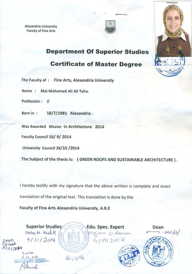 Masters Degree Certificate | PDF