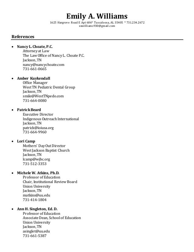 Emily A. Williams Resume