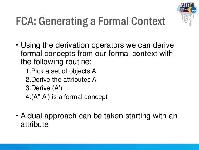 Formal Concept Analysis Formal Concept Analysis