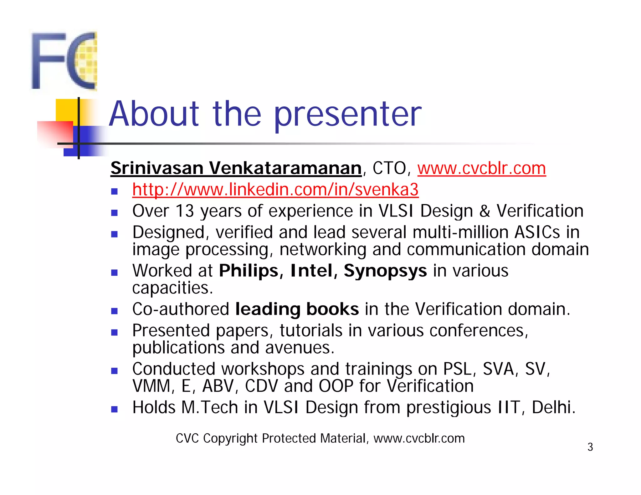 Upgrading to System Verilog for FPGA Designs, Srinivasan Venkataramanan, CVC | PDF | Programming ...