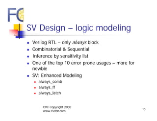 Upgrading to System Verilog for FPGA Designs, Srinivasan Venkataramanan ...