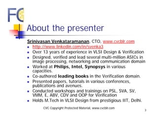 Upgrading to System Verilog for FPGA Designs, Srinivasan Venkataramanan, CVC | PDF | Programming ...