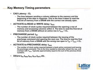 Memory Interfaces & Controllers - Sandeep Kulkarni, Lattice | PDF