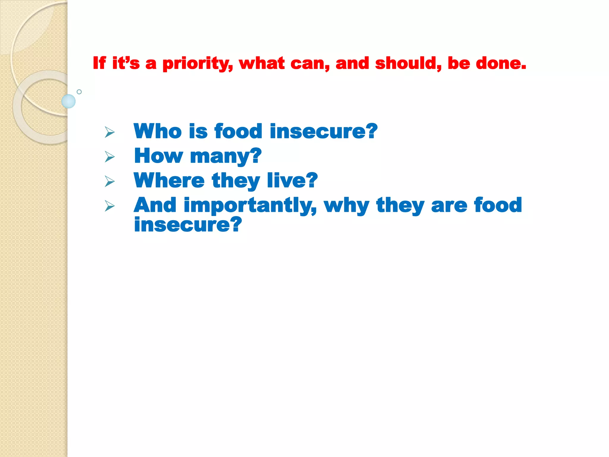 Food security analysis, framework & models | PPTX