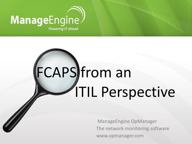 FCAPS from an ITIL perspective | PPT | Cloud Computing | Internet