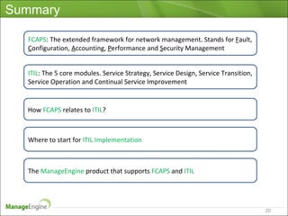 FCAPS from an ITIL perspective | PPT