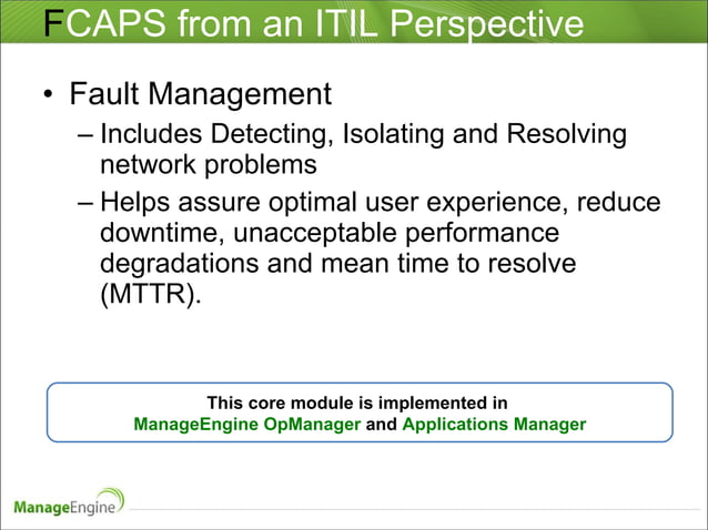FCAPS from an ITIL perspective | PPT | Cloud Computing | Internet