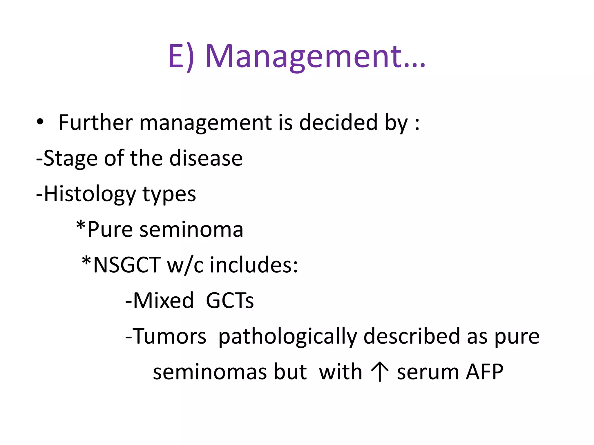 updates on management of testicular seminoma | PPTX