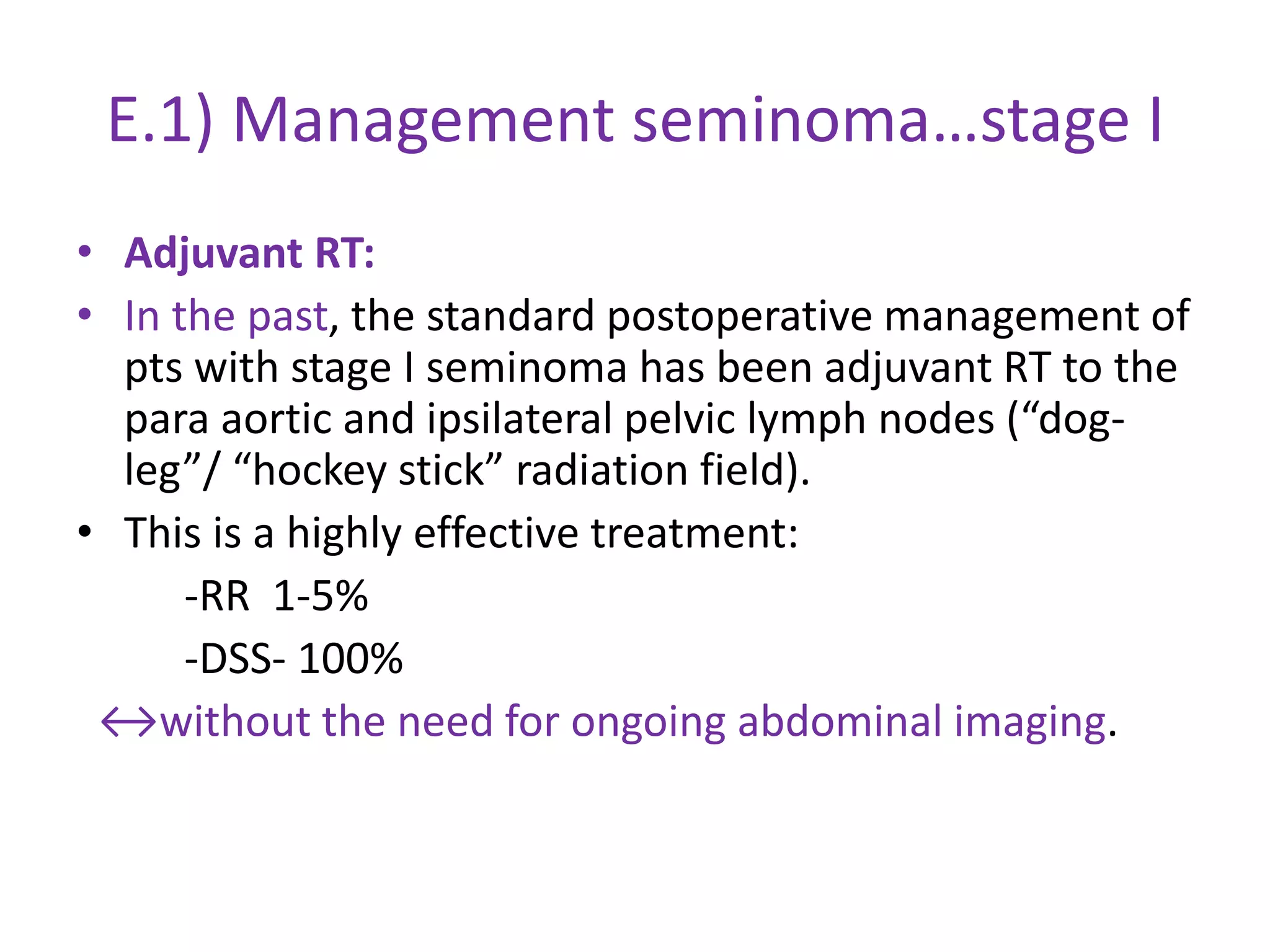 updates on management of testicular seminoma | PPTX