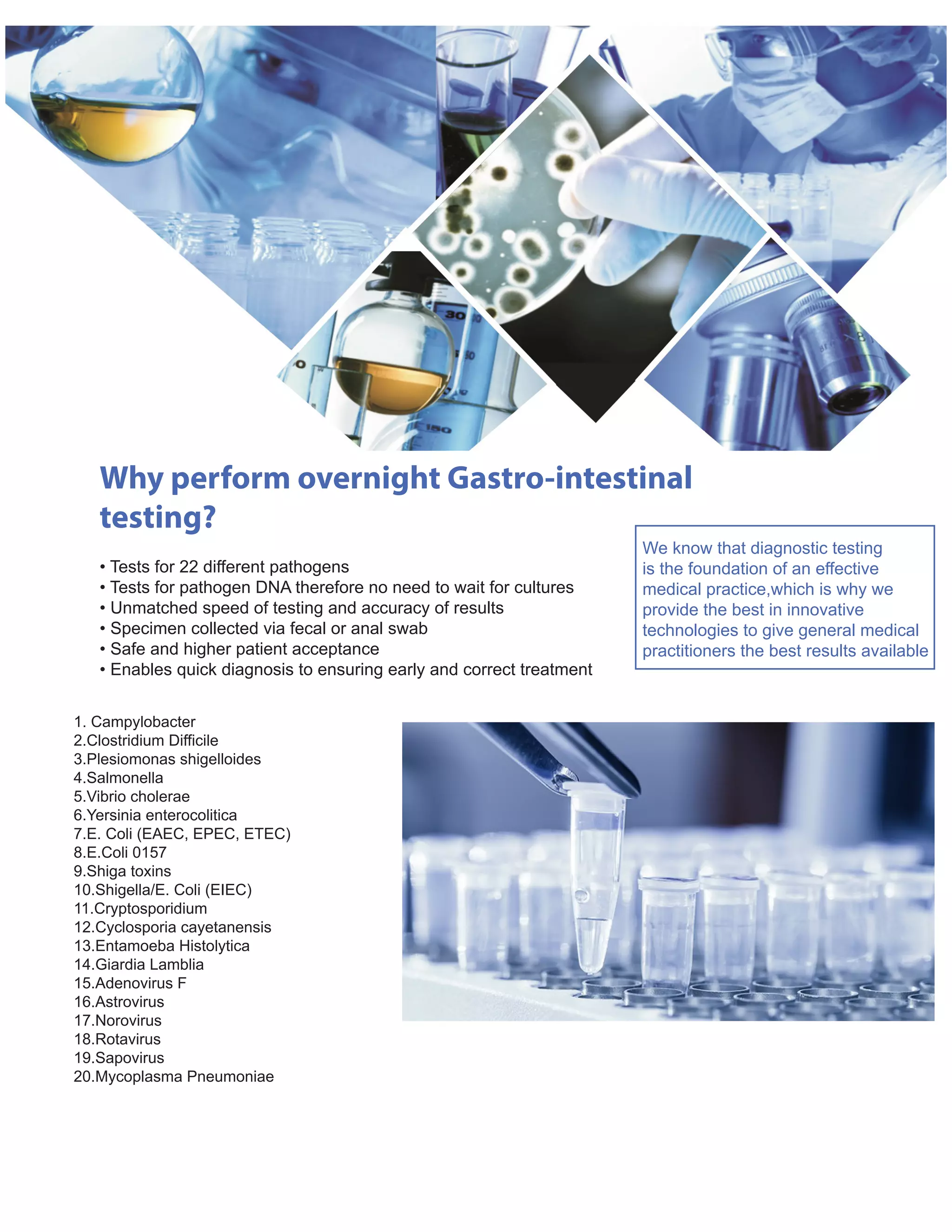 Gastro PCR testing flyer | PDF | Medical Health