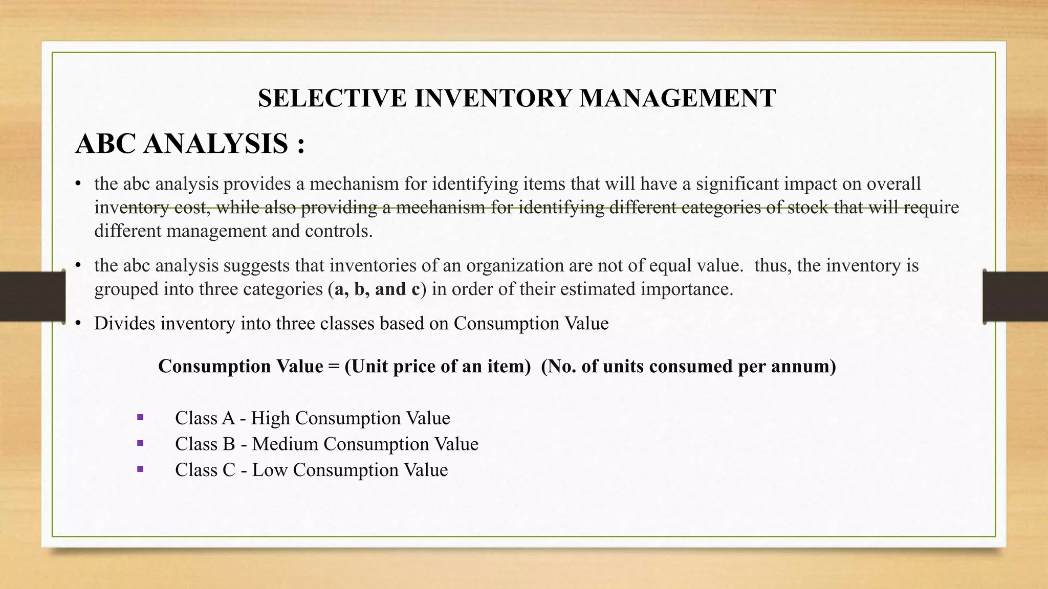 INVENTORY MANAGEMENT.thakur | PPTX