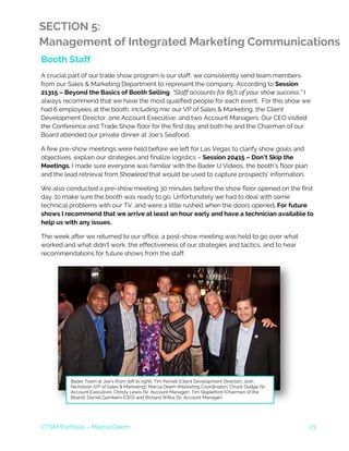 Marcia Deem - CTSM Portfolio | PDF | Business Expos & Conferences | Events