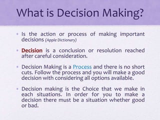 Decision Making | PPTX