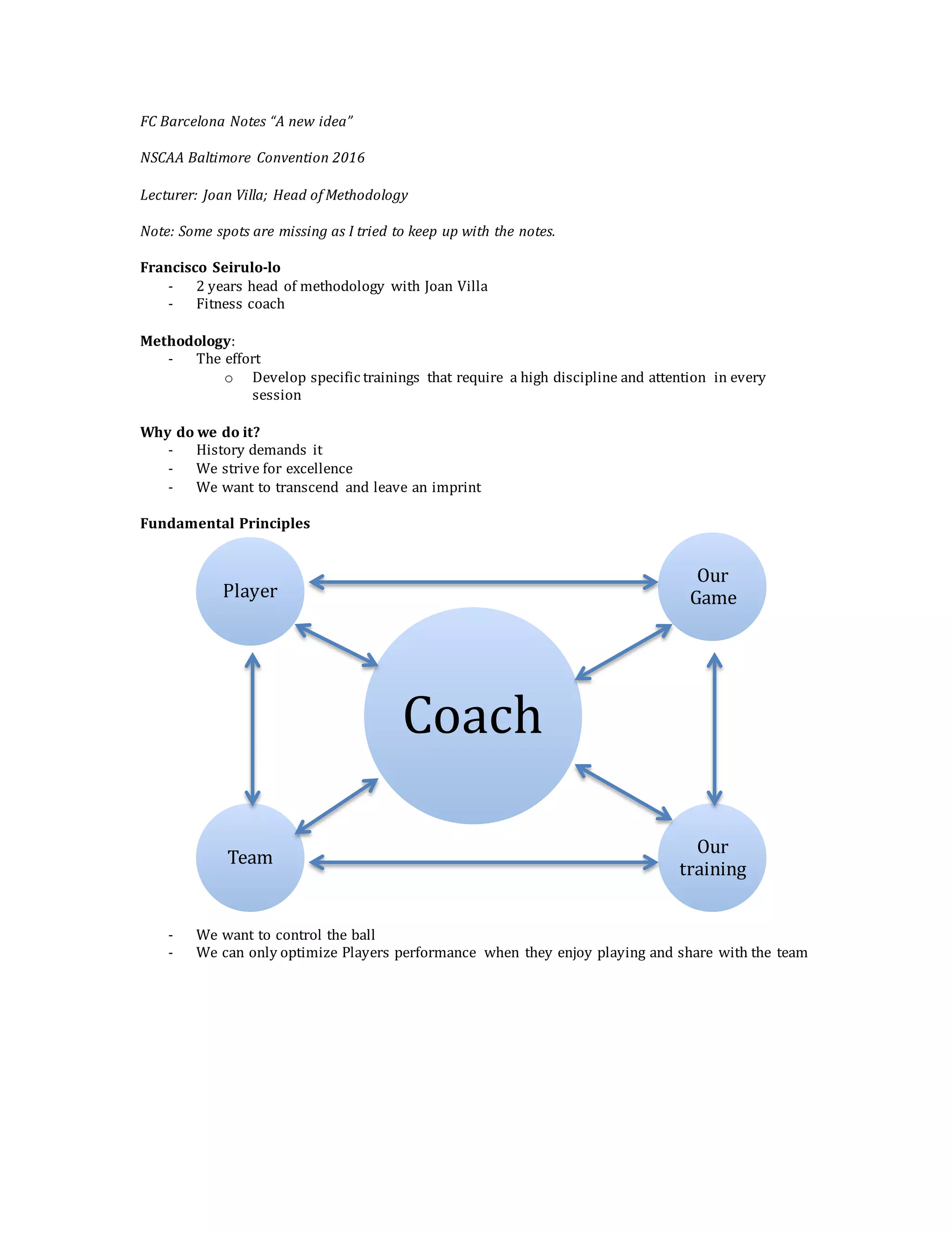FC Barcelona Development Presentation (Notes) | DOCX