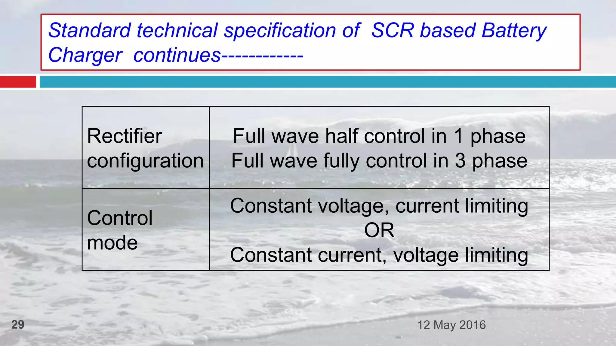 ESI Electro Service India - Float Cum Battery Charger | PPTX