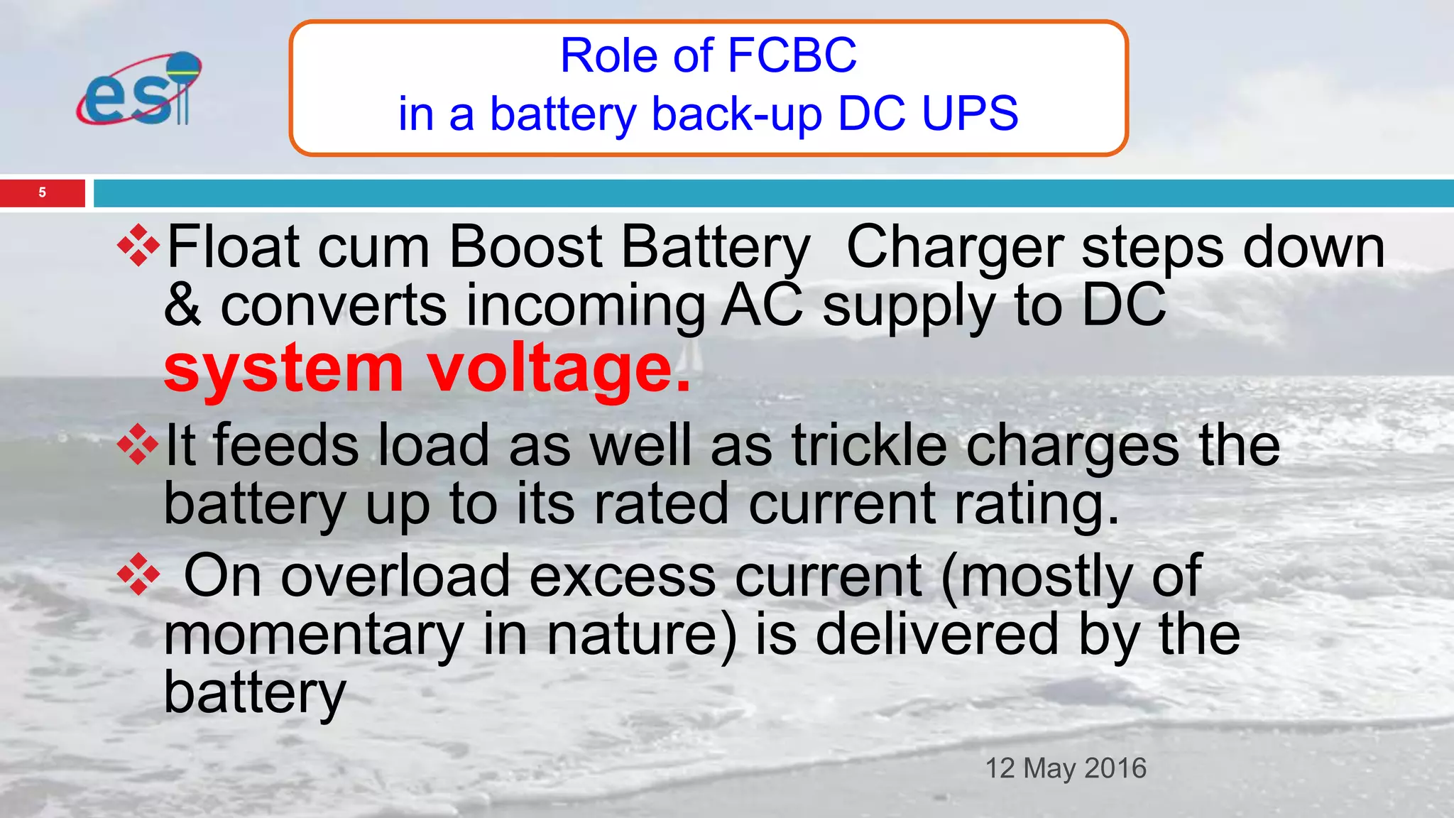 ESI Electro Service India - Float Cum Battery Charger | PPTX