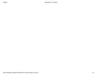 Google Partners - Certification | PDF